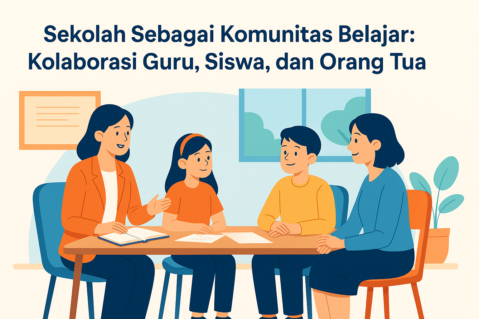 Sekolah Sebagai Komunitas Belajar: Kolaborasi Guru, Siswa, dan Orang Tua - Tiga Serangkai
